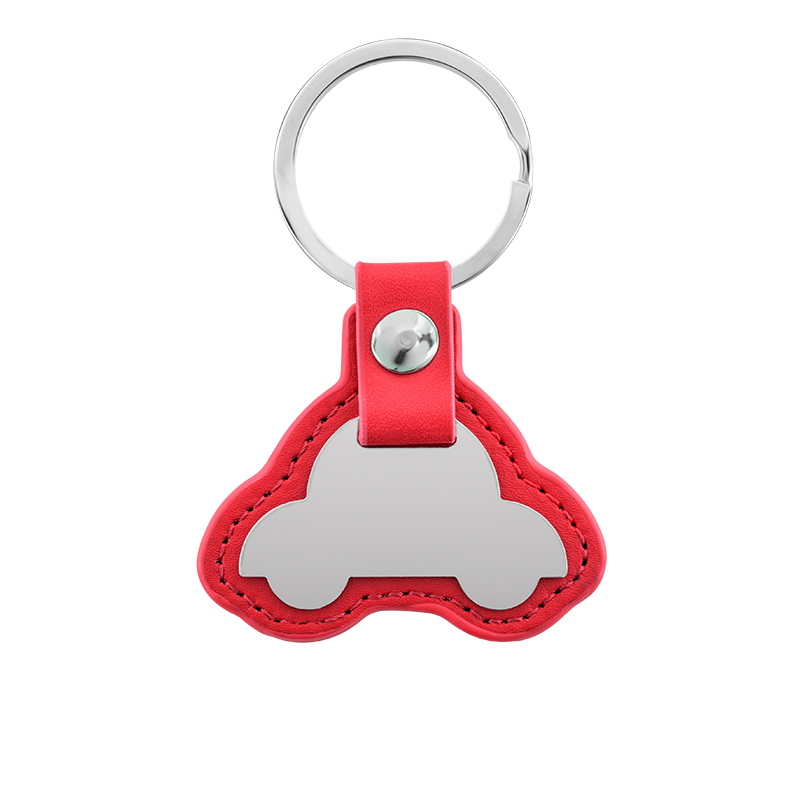 Personalized Engraved Car Keyring with Leather