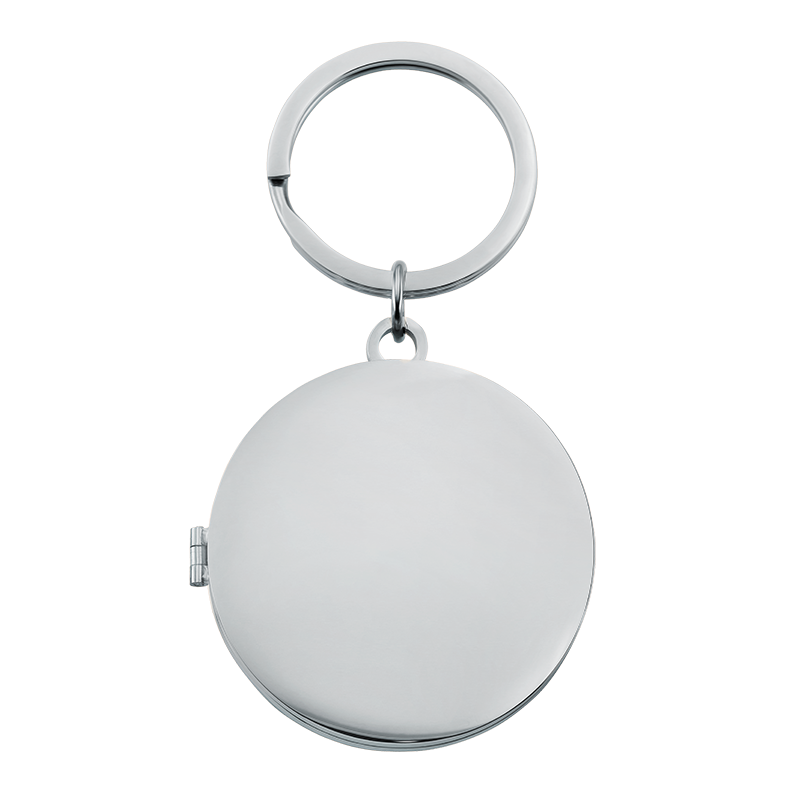 Personalized Luxury Circle Photo Locket Keyring